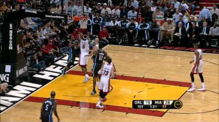 LeBron James Almost Jumps Out of the Arena To Block a Shot | VladTV
