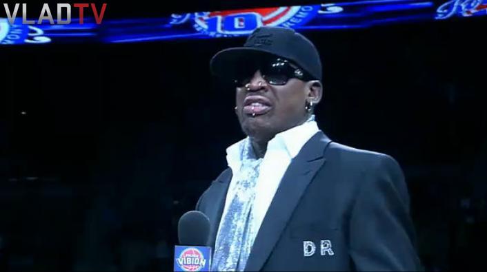 Dennis Rodman Gets Emotional -- In Sequins -- As Number Is Retired | VladTV