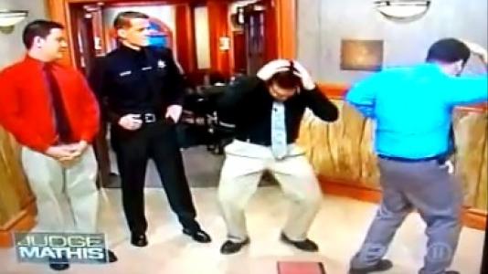 Guy Does Stanky Leg/Dougie Victory Dance on Judge Mathis | VladTV
