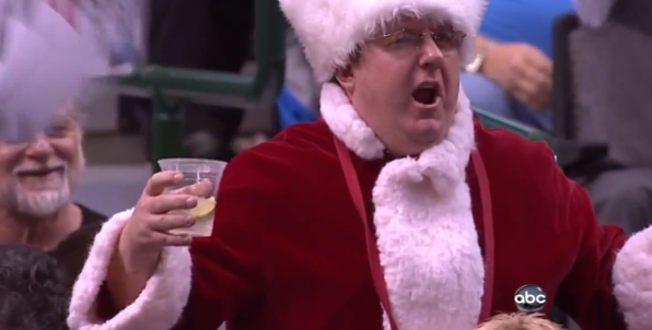 LeBron James Heckled by Drunk Santa on Christmas Day | VladTV