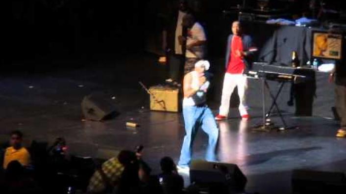 Tupac Comes Out as DJ Quik's "Special Guest" During Concert | VladTV