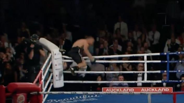 Boxer Falls Out of the Ring While Prematurely Celebrating Victory | VladTV