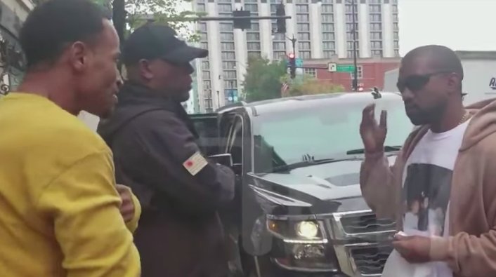 Kanye West Gives Homeless Man $100, Plans to Send Him Free Yeezys