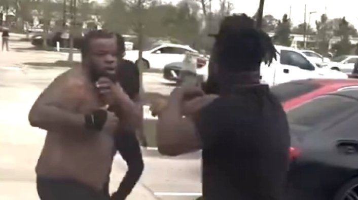 Houston Rappers Maxo Kream and D Flowers Seen Squaring Up in Parking ...